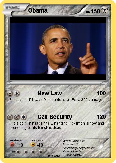 Pokémon Obama 698 698 - New Law - My Pokemon Card