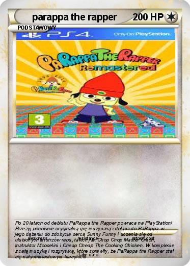 Pokémon parappa the rapper 19 19 - Twoja własna karta pokemon