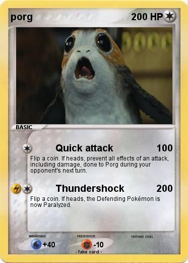 Pokémon porg 24 24 - Quick attack - My Pokemon Card