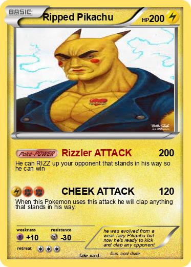 Pokémon Ripped Pikachu 2 2 - Rizzler ATTACK - My Pokemon Card