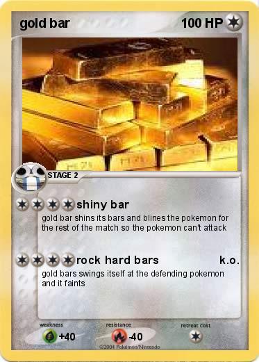 Pokémon gold bar - shiny bar - My Pokemon Card