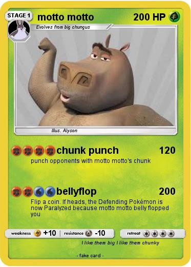 Pokémon motto motto 1 1 - chunk punch - My Pokemon Card