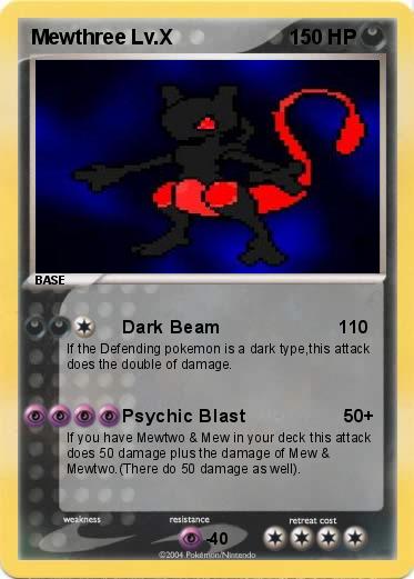 Pokémon Mewthree Lv X - Dark Beam 110 - My Pokemon Card