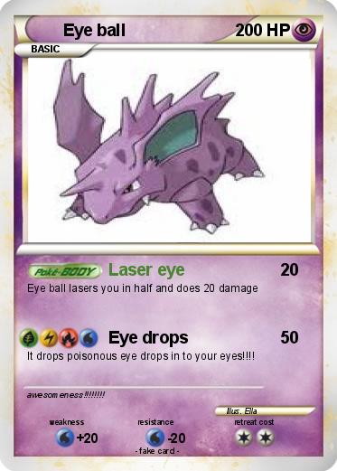 Pokémon Eye ball 8 8 - Laser eye - My Pokemon Card