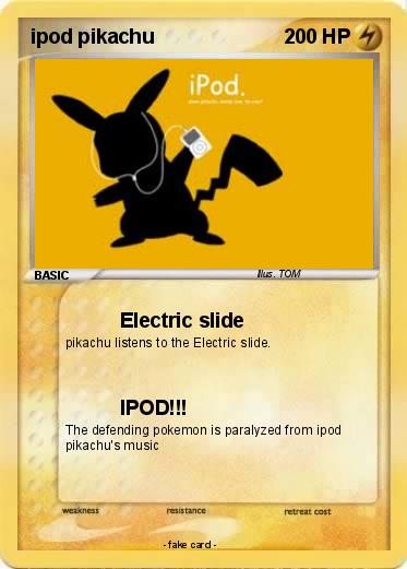 Pokémon ipod pikachu 2 2 - Electric slide - My Pokemon Card