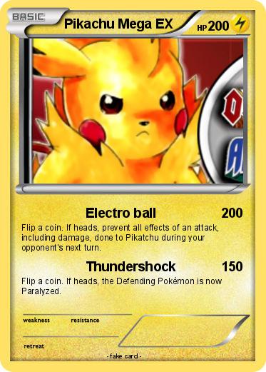 Pokémon Pikachu Mega EX 6 6 - Electro ball - My Pokemon Card