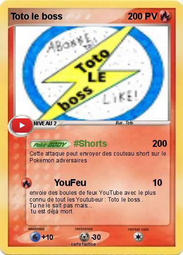 Pokémon Toto le boss - #Shorts - Ma carte Pokémon