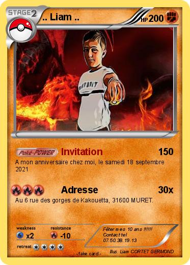 Pokémon Liam 848 848 - Invitation - My Pokemon Card