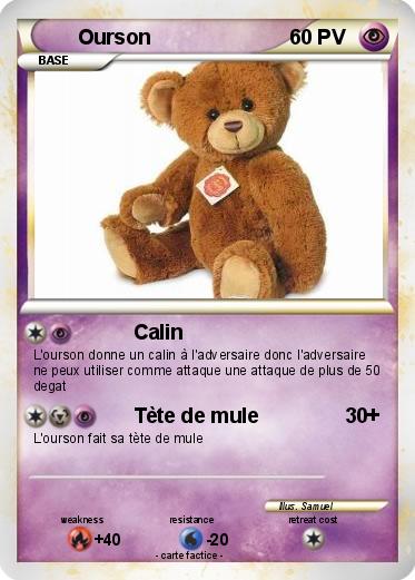 Pokémon Ourson 19 19 - Calin - Ma carte Pokémon