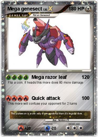 Pokémon Mega genesect 28 28 - Mega razor leaf - My Pokemon Card
