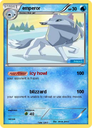 Pokémon emperor 130 130 - icy howl - My Pokemon Card