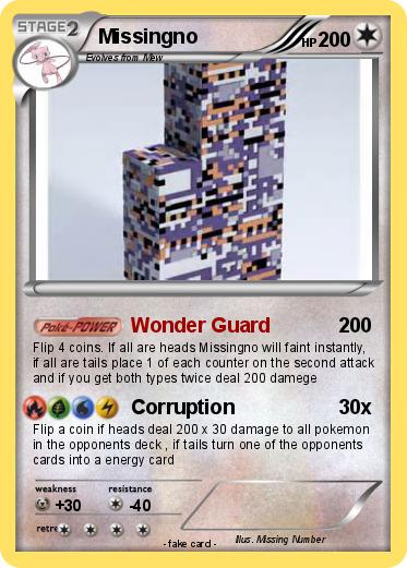 Pokémon Missingno 1183 1183 - Wonder Guard - My Pokemon Card
