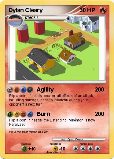 Pokémon Dylan Cleary - Agility - My Pokemon Card