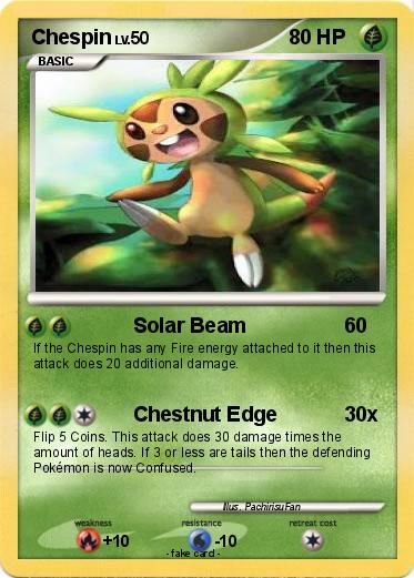 Pokémon Chespin 18 18 - Solar Beam - My Pokemon Card