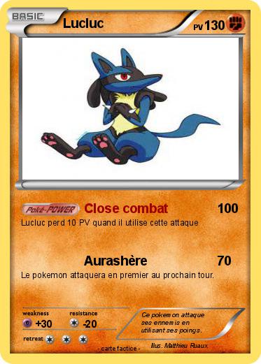 Pokémon Lucluc - Close combat - Ma carte Pokémon