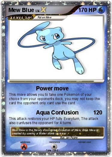 Pokémon Mew Blue 2 2 - Power move - My Pokemon Card