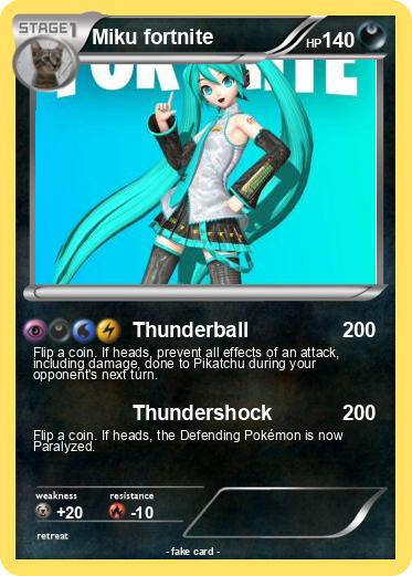 Pokémon Miku fortnite - Thunderball - My Pokemon Card