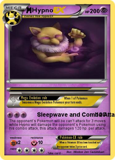 Pokémon Hypno 250 250 - Sleepwave and Combo Attack - My Pokemon Card