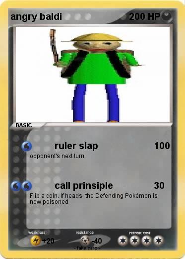Pokémon angry baldi 3 3 - ruler slap - My Pokemon Card