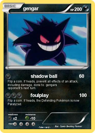 Pokémon gengar 871 871 - shadow ball - My Pokemon Card