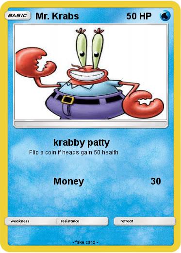Pokémon Mr Krab 5 5 - krabby patty - My Pokemon Card