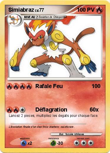 Pokémon Simiabraz 370 370 - Rafale Feu 100 - Ma carte Pokémon