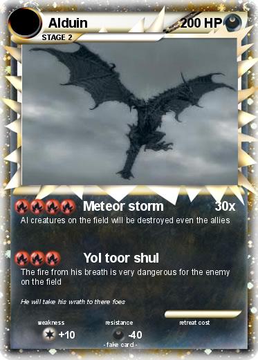 Pokémon Alduin 8 8 - Meteor storm - My Pokemon Card