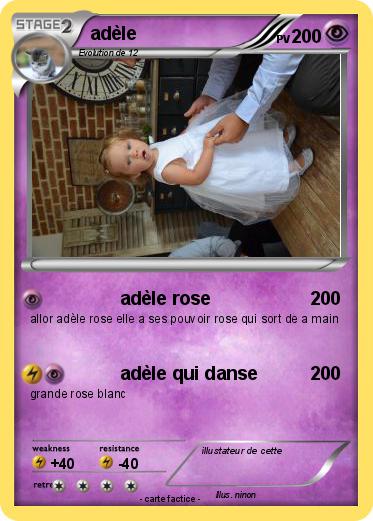 Pokémon adele 68 68 - adèle rose - Ma carte Pokémon
