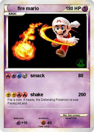 Pokémon fire mario 615 615 - smack - My Pokemon Card