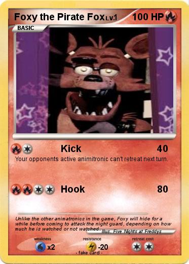 Pokémon Foxy the Pirate Fox 156 156 - Kick - My Pokemon Card