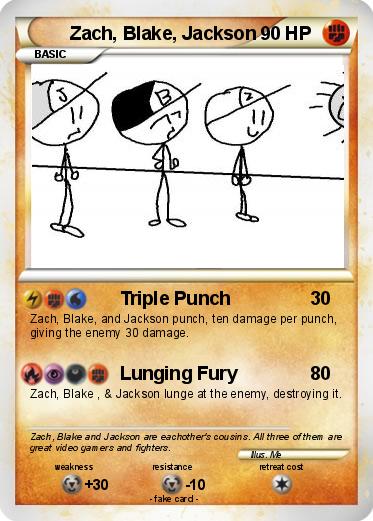 Pokémon Zach Blake Jackson - Triple Punch - My Pokemon Card