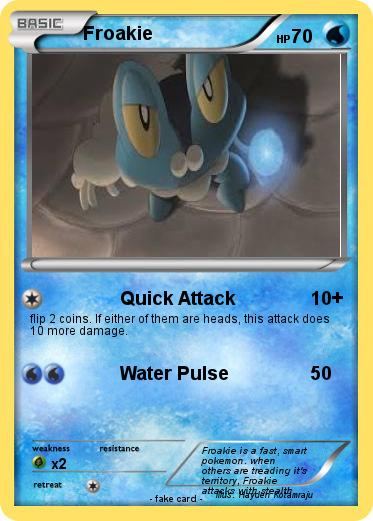 Pokémon Froakie 483 483 - Quick Attack - My Pokemon Card