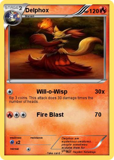 Pokémon Delphox 217 217 - Will-o-Wisp - My Pokemon Card