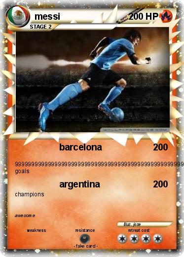 Pokémon messi 928 928 - barcelona - My Pokemon Card