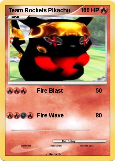 Pokémon Team Rockets Pikachu 5 5 - Fire Blast - My Pokemon Card