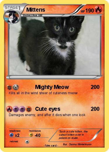 Pokémon Mittens 45 45 - Mighty Meow - My Pokemon Card