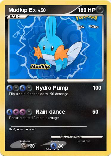 Pokémon Mudkip Ex 33 33 - Hydro Pump - My Pokemon Card