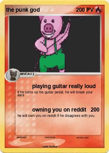 Pokémon the punk god - playing guitar really loud - Ma carte Pokémon