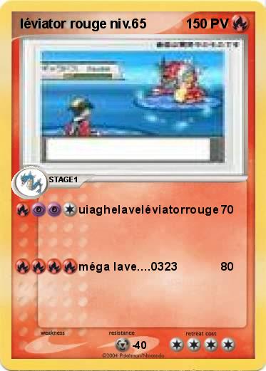 Pokémon leviator rouge niv 65 65 - uiaghelaveléviatorrouge - Ma carte ...