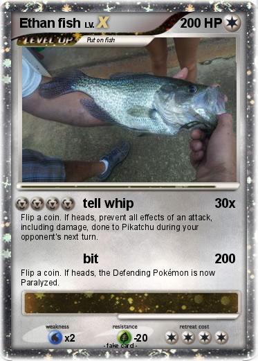 Pokémon Ethan fish - tell whip - My Pokemon Card