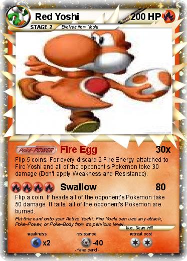 Pokémon Red Yoshi 7 7 - Fire Egg - My Pokemon Card