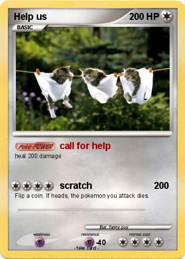 Pokémon Help us - call for help - My Pokemon Card