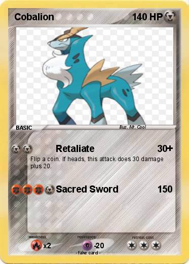 Pokémon Cobalion 351 351 - Retaliate - My Pokemon Card