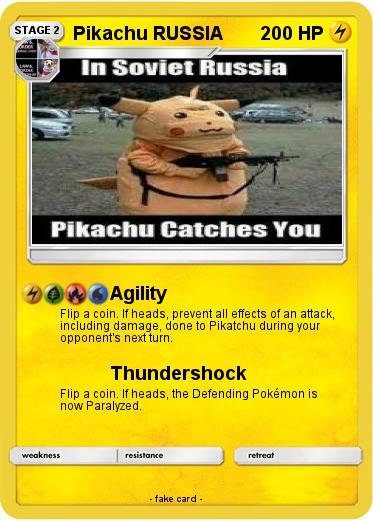 Pokémon Pikachu RUSSIA - Agility - My Pokemon Card