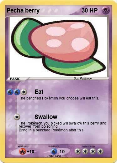 Pokémon Pecha berry - Eat - My Pokemon Card