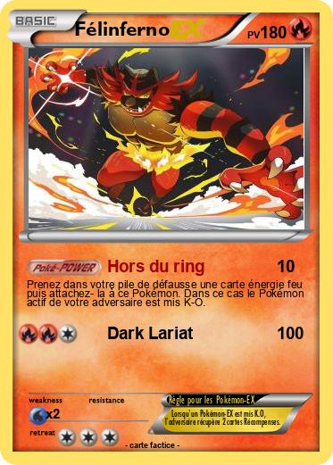 Pokémon Felinferno 62 62 - Hors du ring - Ma carte Pokémon