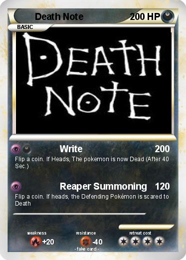 Pokémon Death Note 15 15 - Write - My Pokemon Card