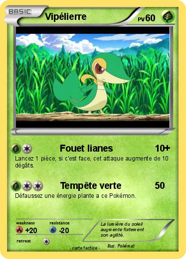 Pokémon Vipelierre 182 182 - Fouet lianes - Ma carte Pokémon