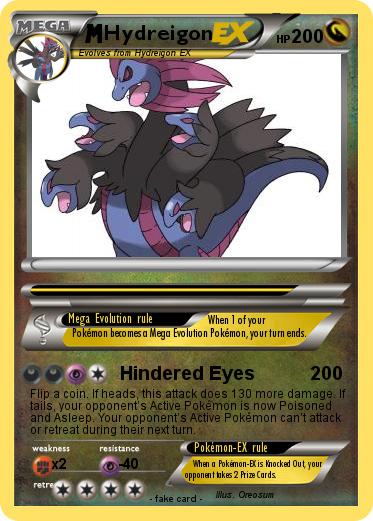 Pokémon Hydreigon 547 547 - Hindered Eyes - My Pokemon Card