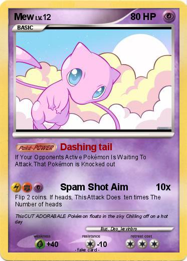 Pokémon Mew 7766 7766 - Dashing tail - My Pokemon Card